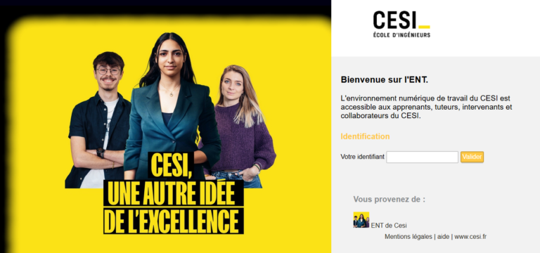 ENT CESI : le guide de connexion